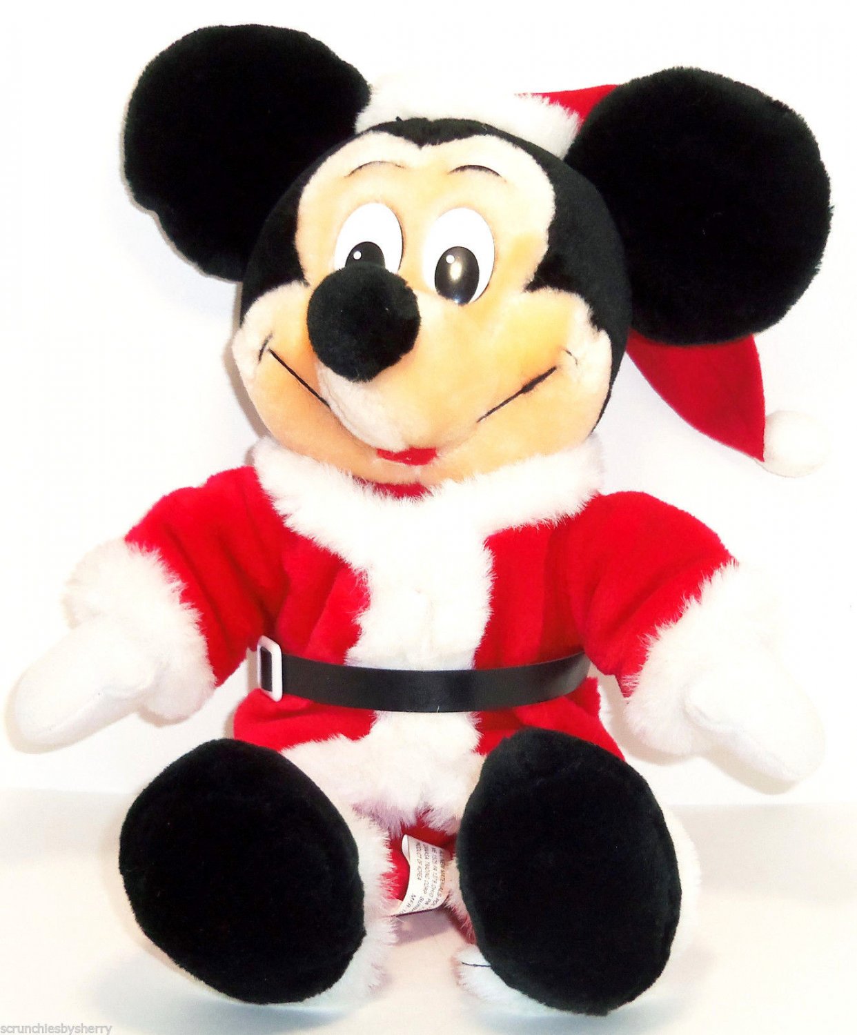 Disney Mickey Mouse Christmas Plush Toy 15" Santa Claus Disneyland ...