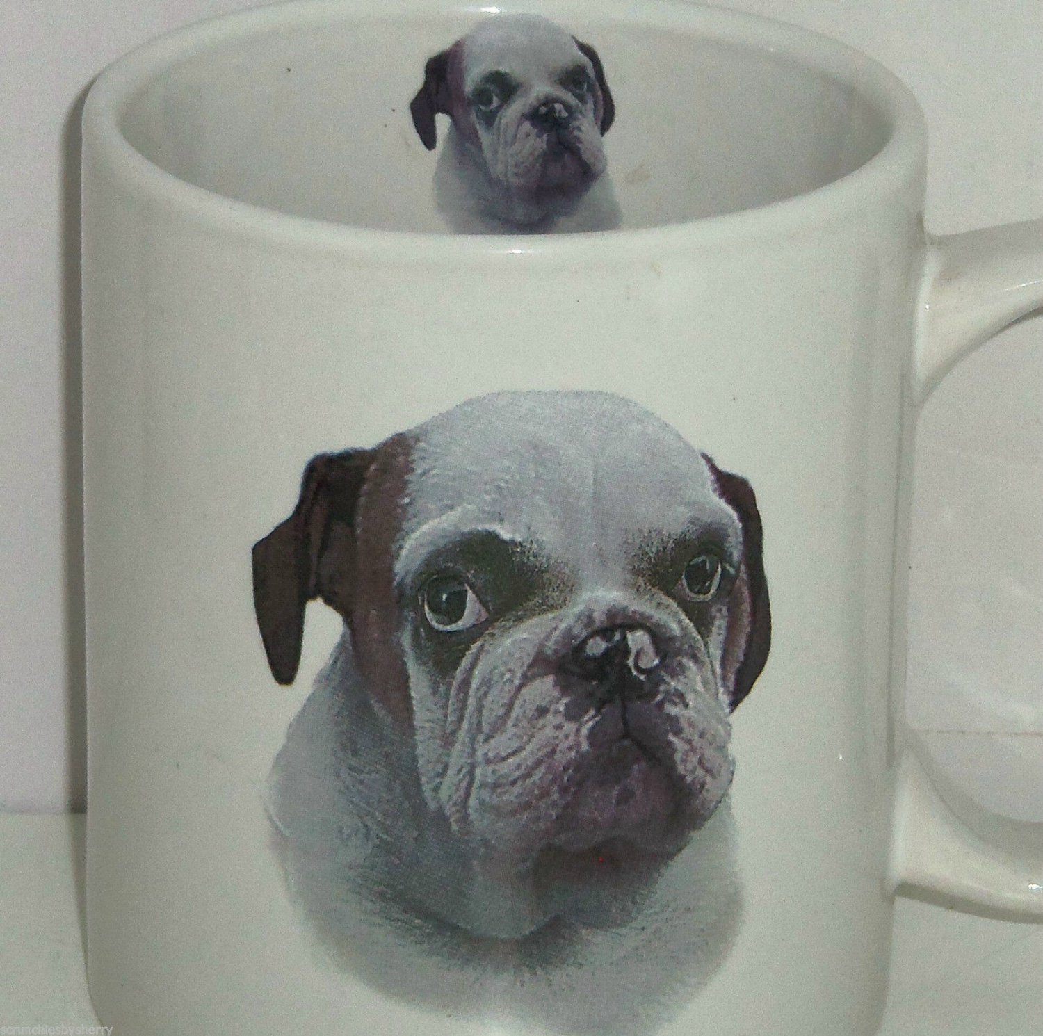 Bulldog Coffee Mug Dog Cup Story on Back