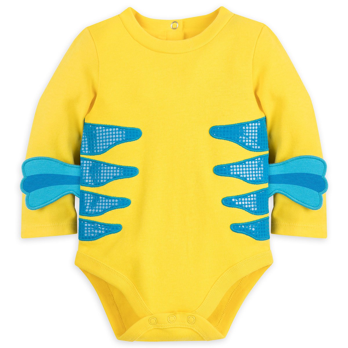 Disney Store Flounder Baby Costume Bodysuit Hat The Little Mermaid 3-6 ...