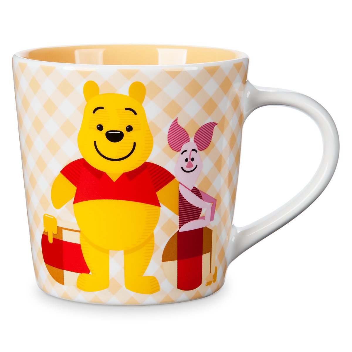 Disney Store Winnie the Pooh and Piglet Checkered Mug 2018