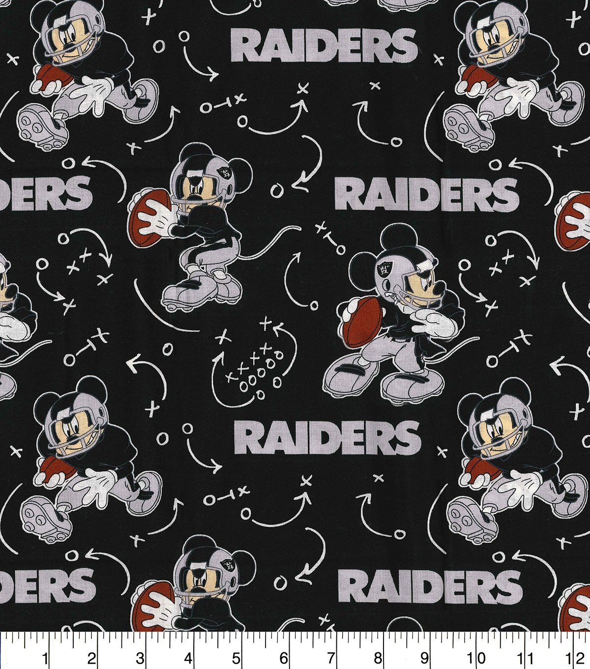 Las Vegas Raiders Mickey Mouse Football Fabric Hair Scrunchie ...