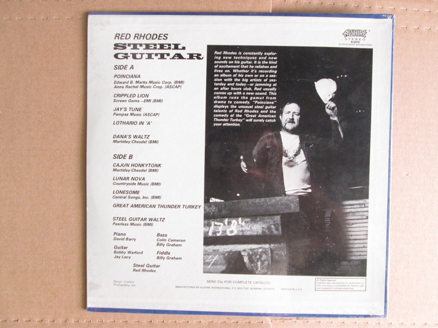 *Red Rhodes* Steel Guitar Alshire 1979 **SEALED**