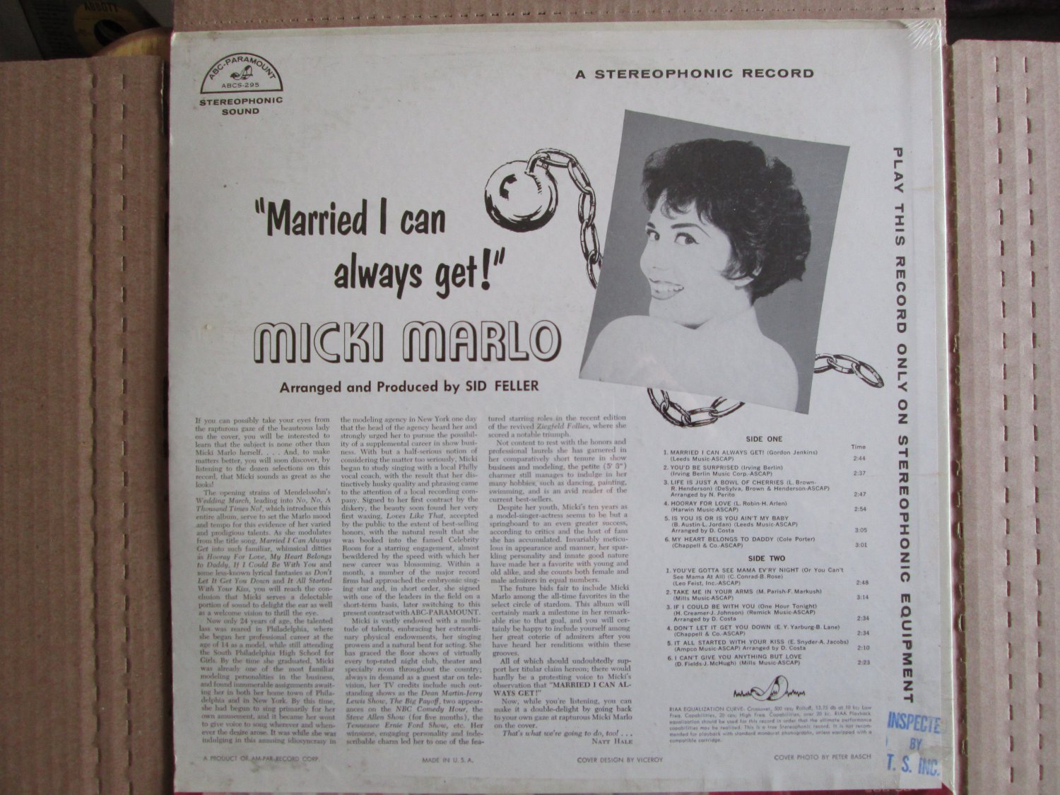 *Micki Marlo* Married I Can Always Get ♦ ABC Paramount 1959 **Sealed**