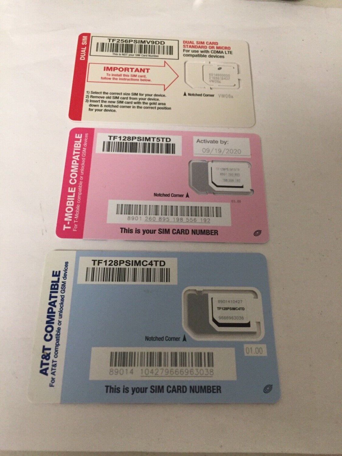 Lot of (60) Standard Tracfone Sim Cards, Expired Gold Recovery Scrap