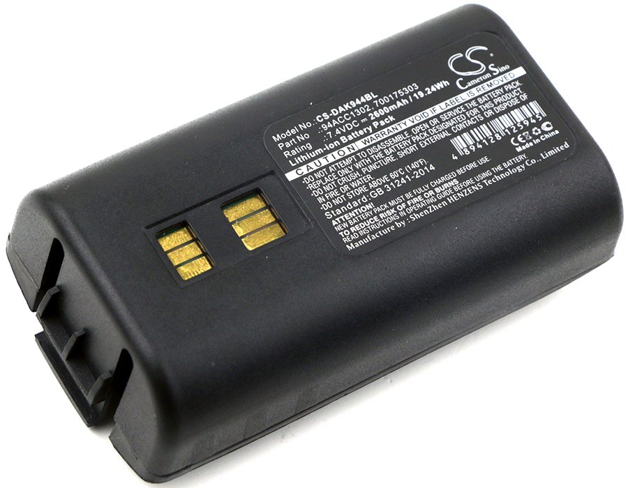 BATTERY DATALOGIC 700175303, 94ACC1302 FOR 944551015, 944551019 ...
