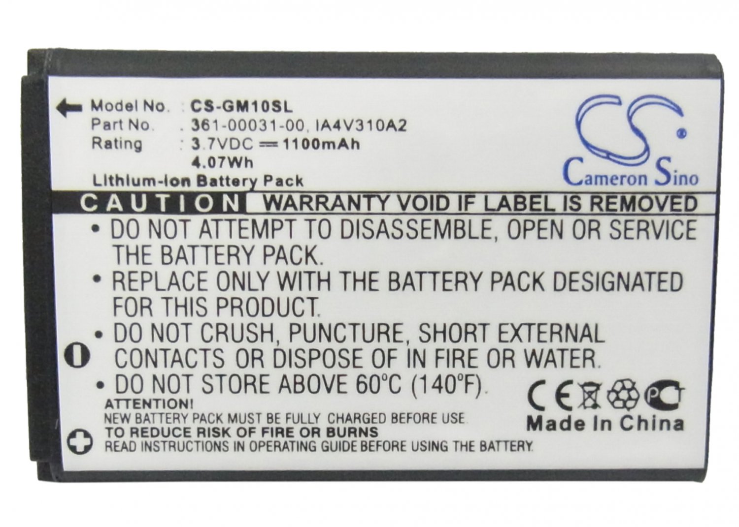 BATTERY GARMIN 010-10840-00, 361-00030-00, 361-00031-00, IA4V310A2 FOR ...