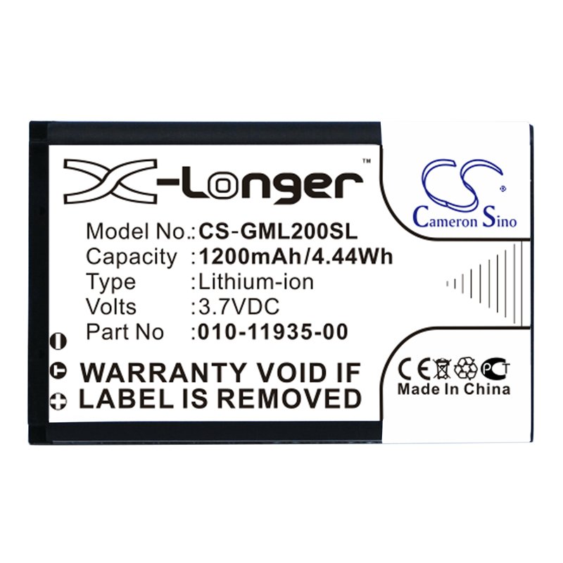 BATTERY GARMIN 010-11935-00 FOR 010-01055-15, 010-02184-01, GLO. GLO 2