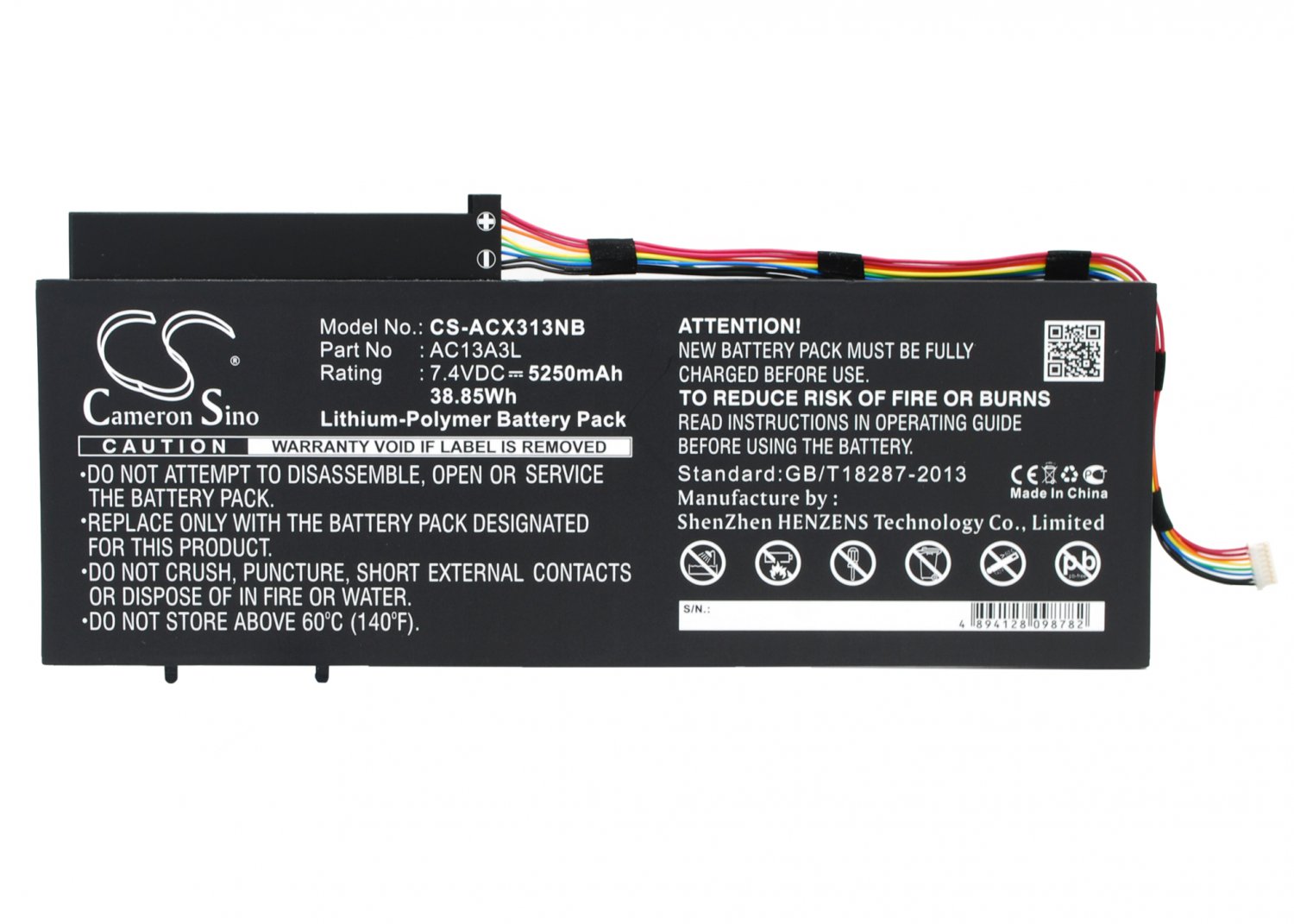 BATTERY ACER AC13A3L, KT.00403.013 FOR Aspire P3-171, TravelMate X313