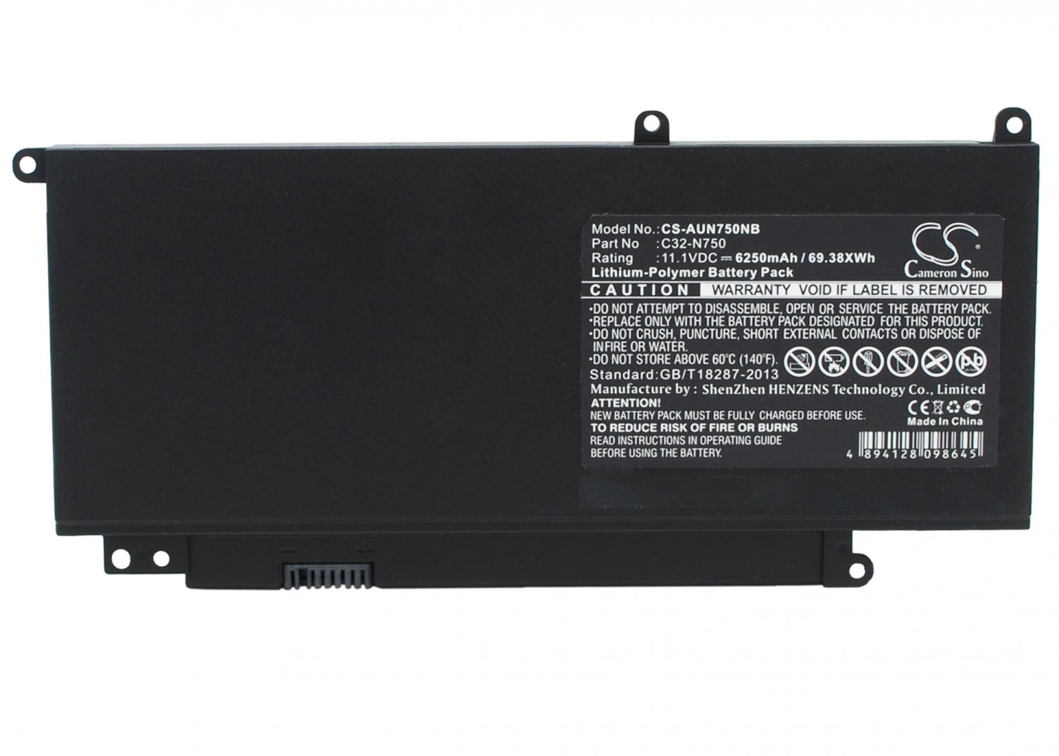 BATTERY ASUS C32-N750 FOR N750, N750JK, N750JV, N750JV-QB72-CB, N750JV ...