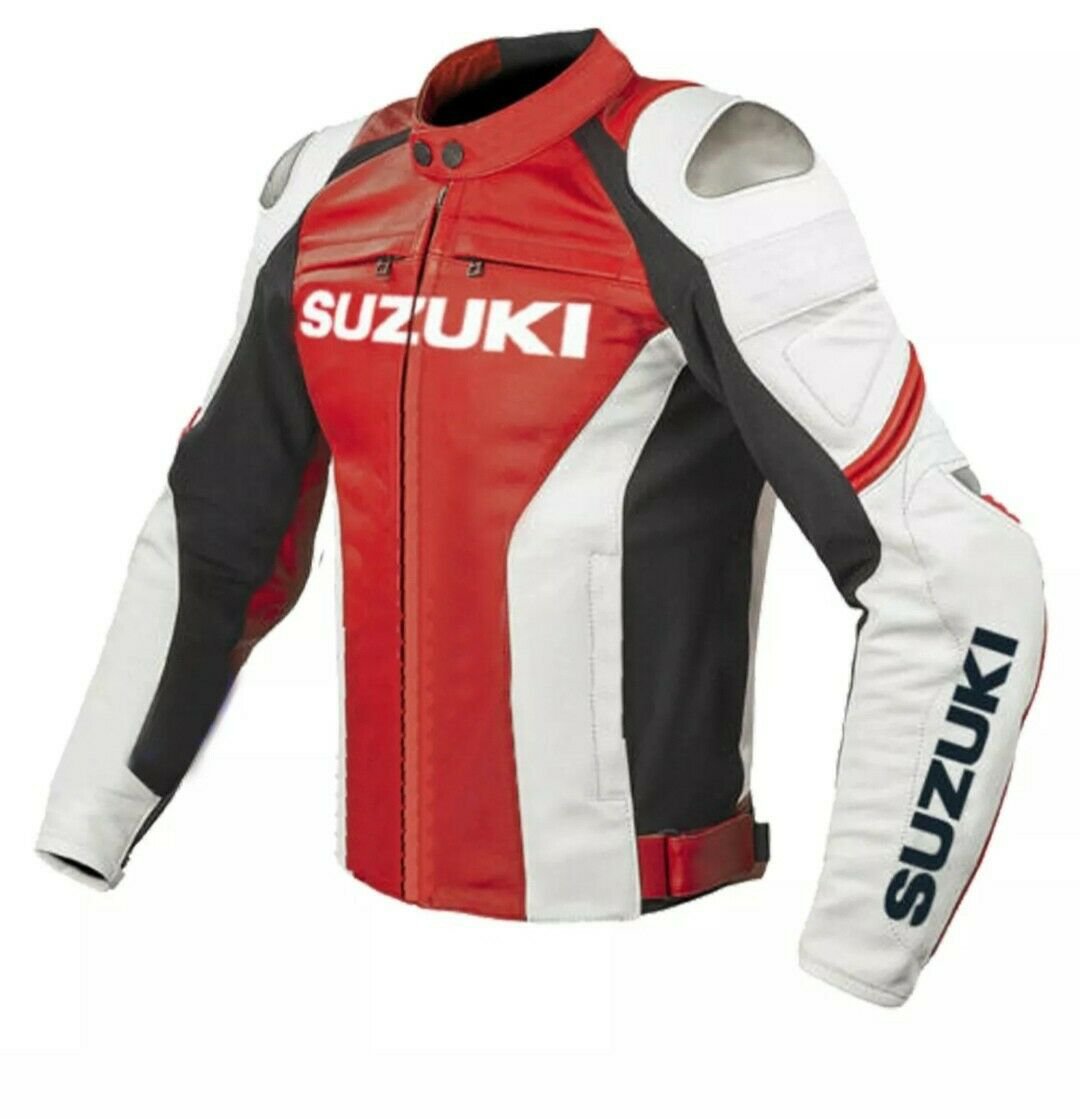 Suzuki GSXR MotoGP Biker Motorbike Racing Leather Jacket