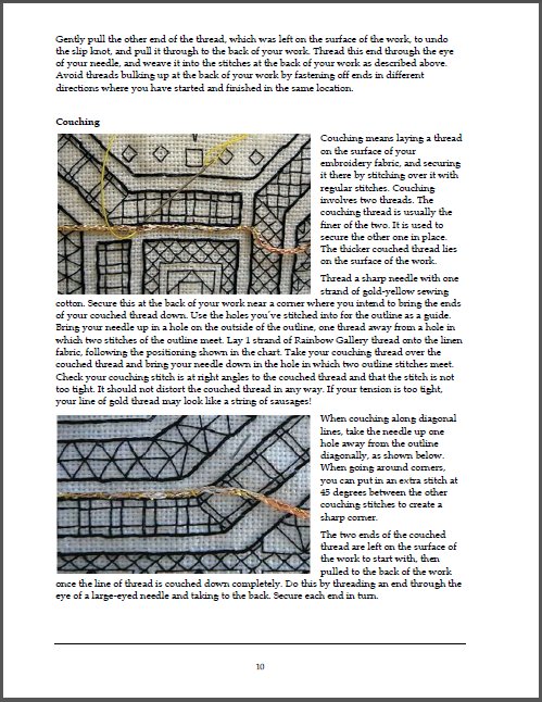Medieval Majesty Blackwork Design Chart Booklet