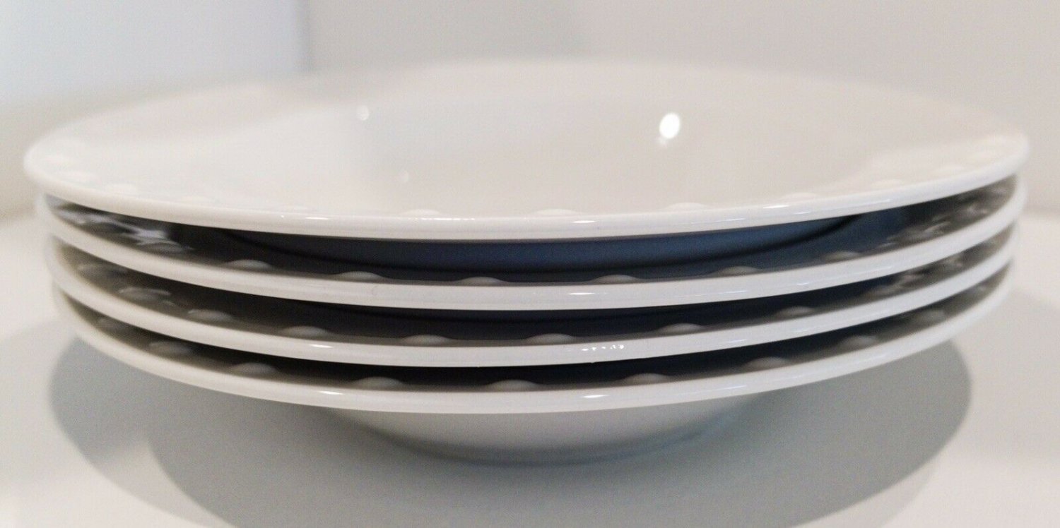 Oneida Casual Settings Pearls White Soup Bowls 8 7/8" (Set of 4)