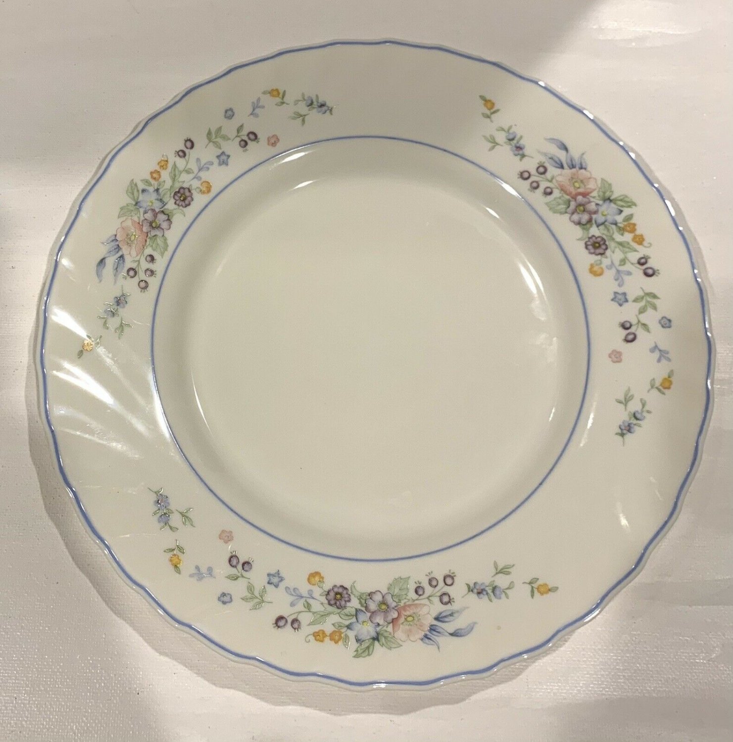 Arcopal Victoria France Salad Plate 7 3/4" Floral Scalloped (2 Available)