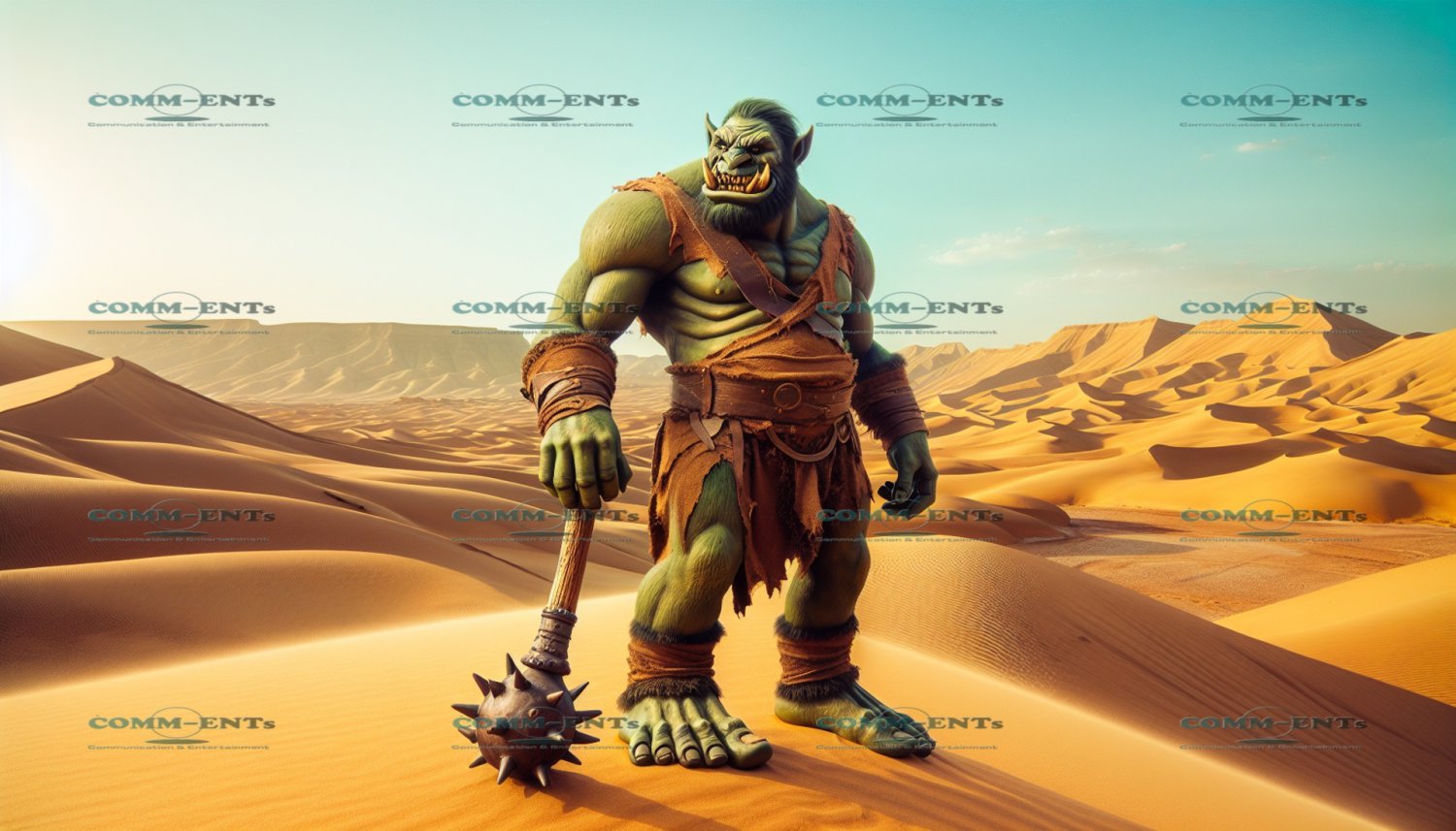 A desert troll photo wallpaper background desktop art AI creation