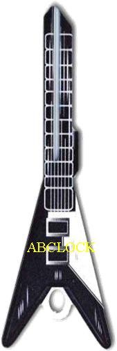 Rockin key black flying V guitar house key RK-46602KW1