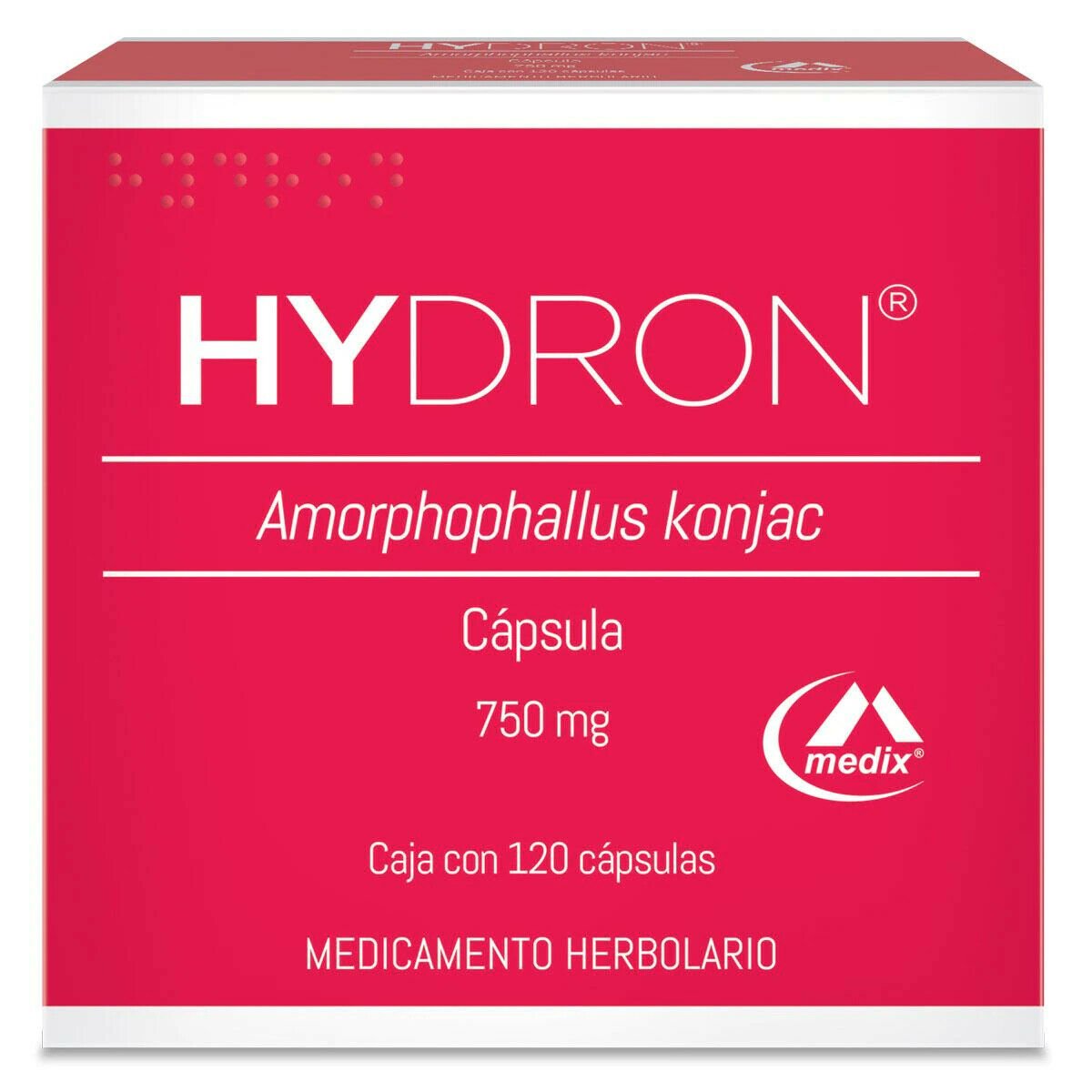 Hydron~High Level of Konjac Powder~750 mg 120 capsules~Quality Product