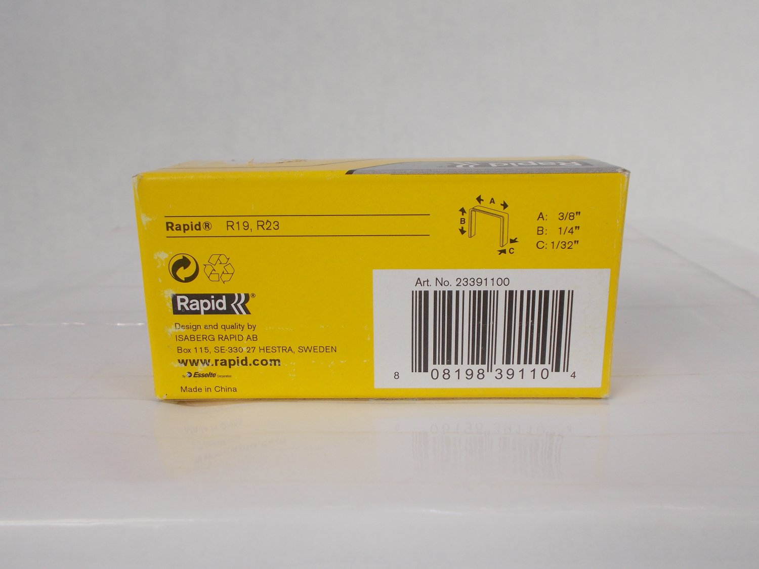 Rapid R23 No.19 Fine Wire 1/4 Staples