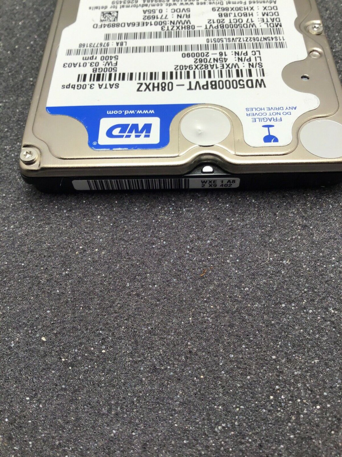 Western Digital WD5000BPVT-08HXZ WD Blue 500GB/ 5400 RPM/ SATA2/ 2.5 Inch
