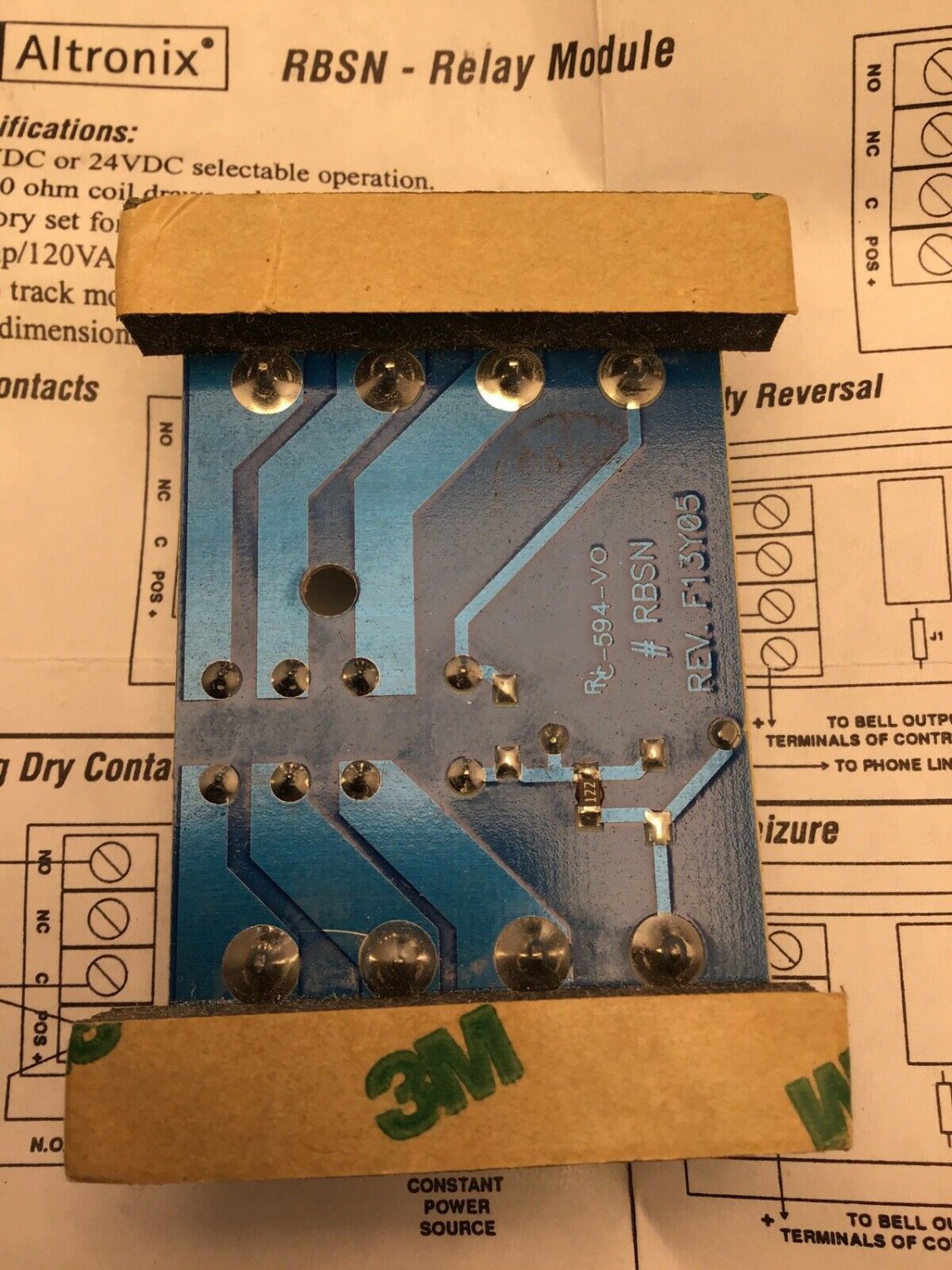 Altronix-RBSN-Relay-module-12-24VDC DPDT contacts NEW Open Box