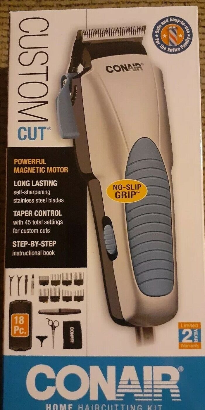 Conair Custom Cut 18-piece Hair Cutting Kit with No Slip Grip