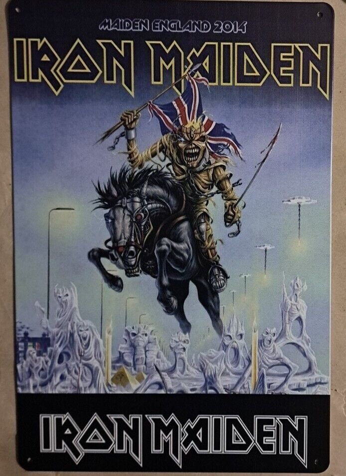 Iron Maiden - metal hanging wall sign