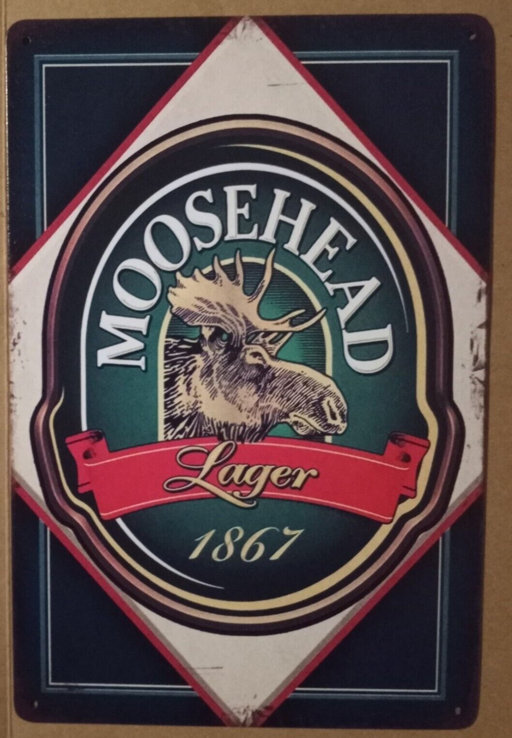 Moosehead Lager - metal hanging wall sign