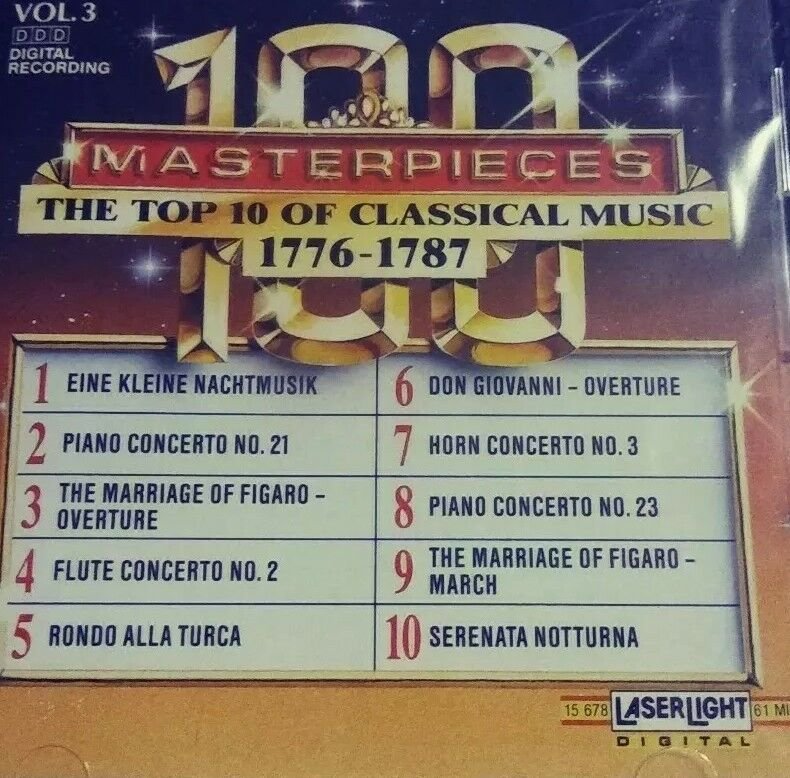 The Top 10 Of Classical Music 1776-1787 CD 1991
