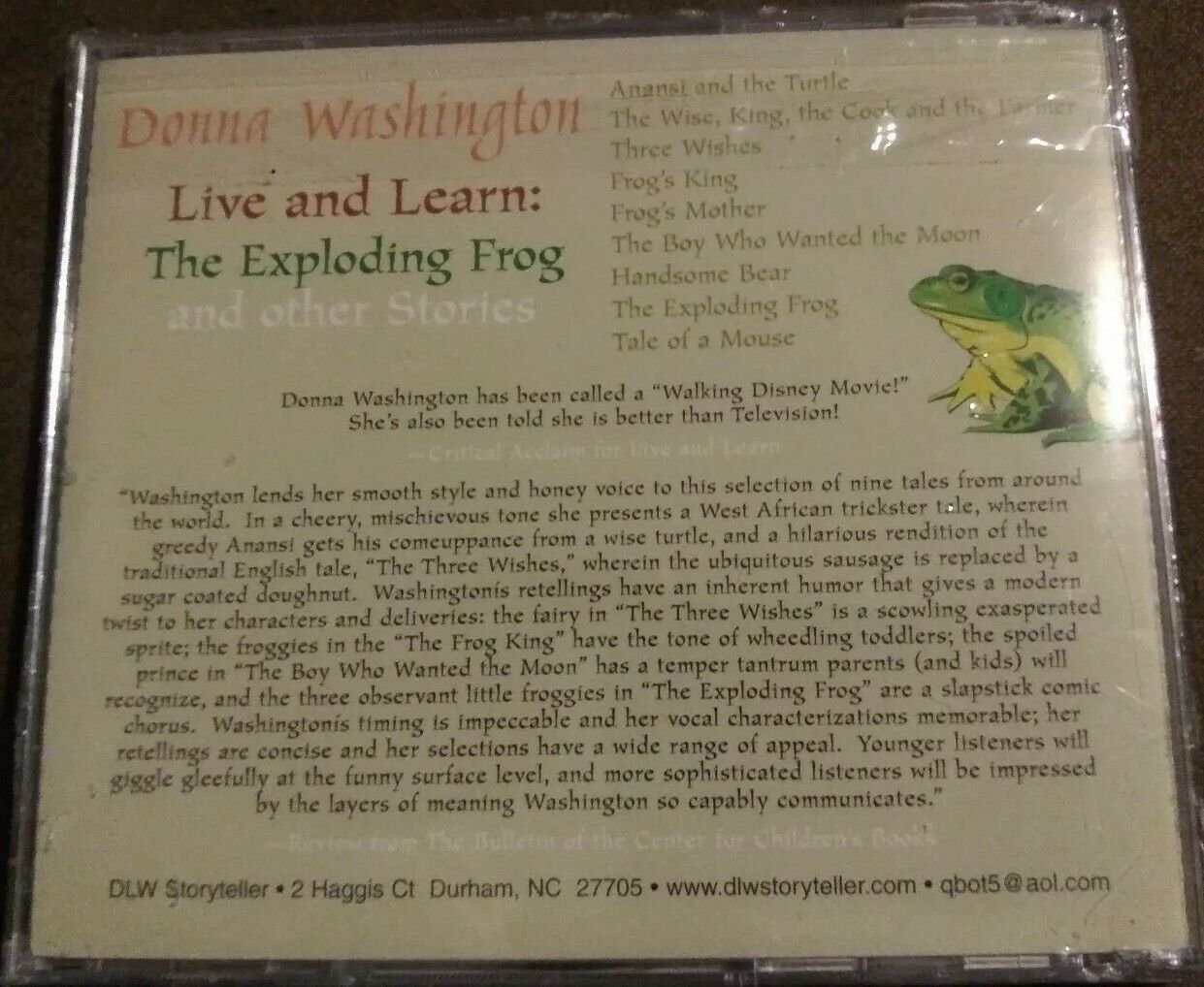 Donna Washington - The Exploding Frog - CD