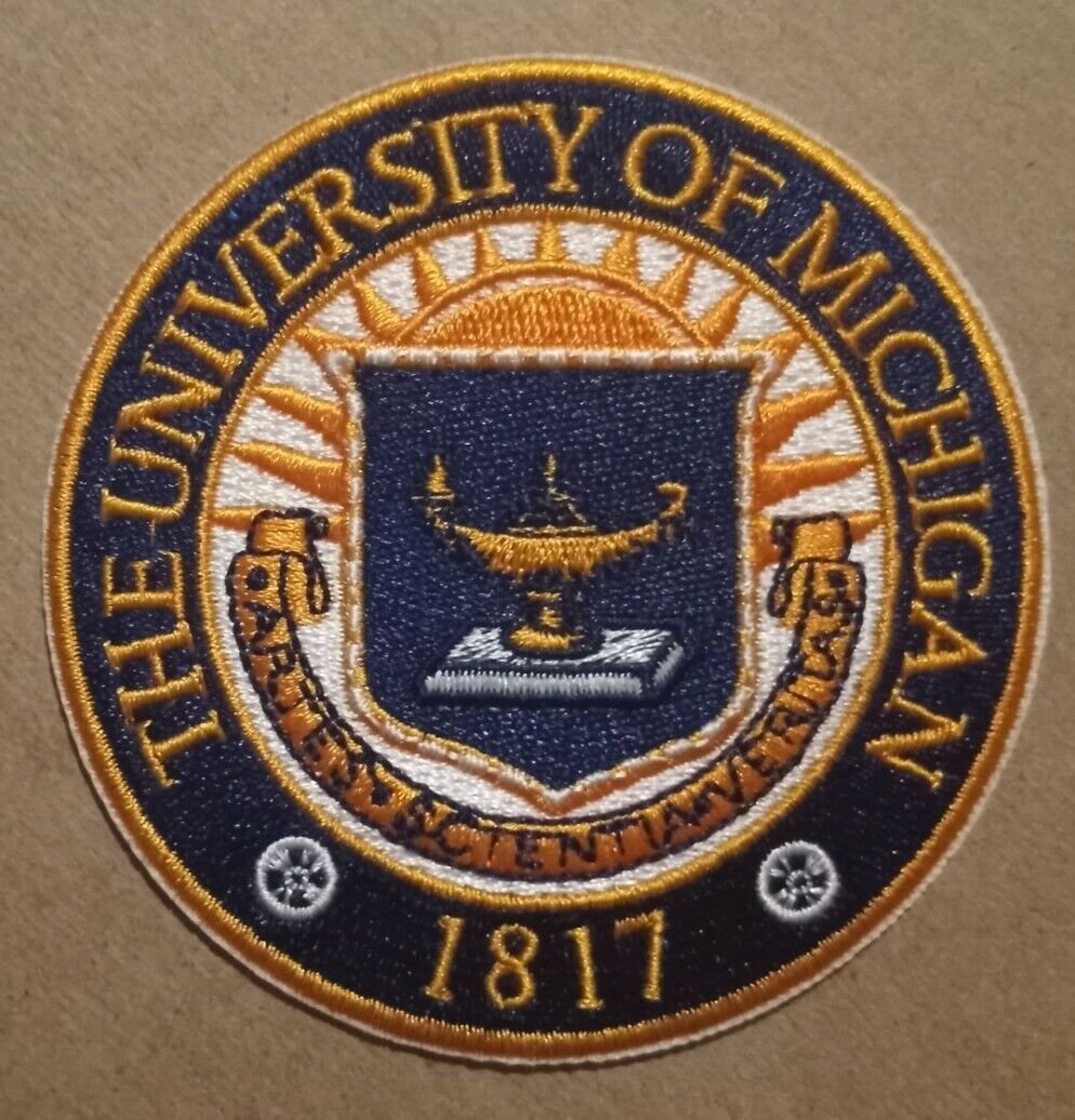 The University of Michigan Seal embroidered Iron on patch