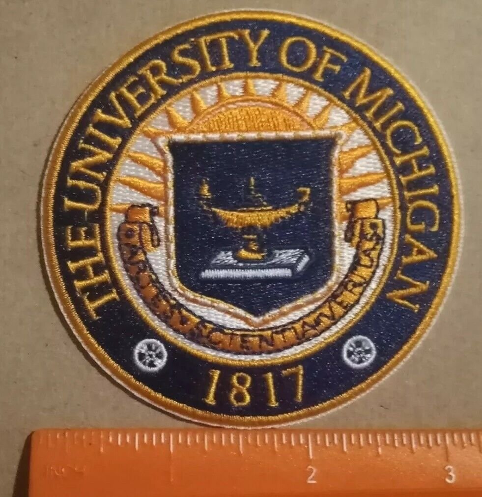 The University of Michigan Seal embroidered Iron on patch