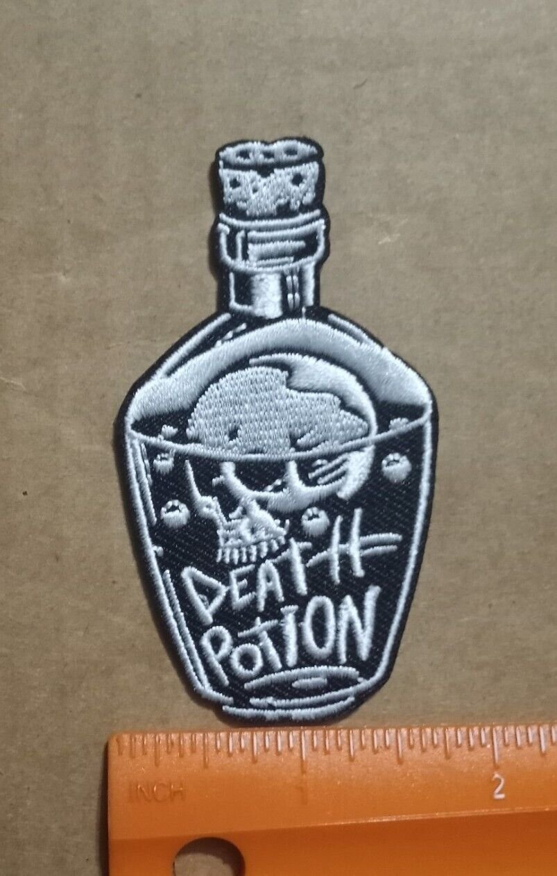 Death Potion embroidered Iron on patch
