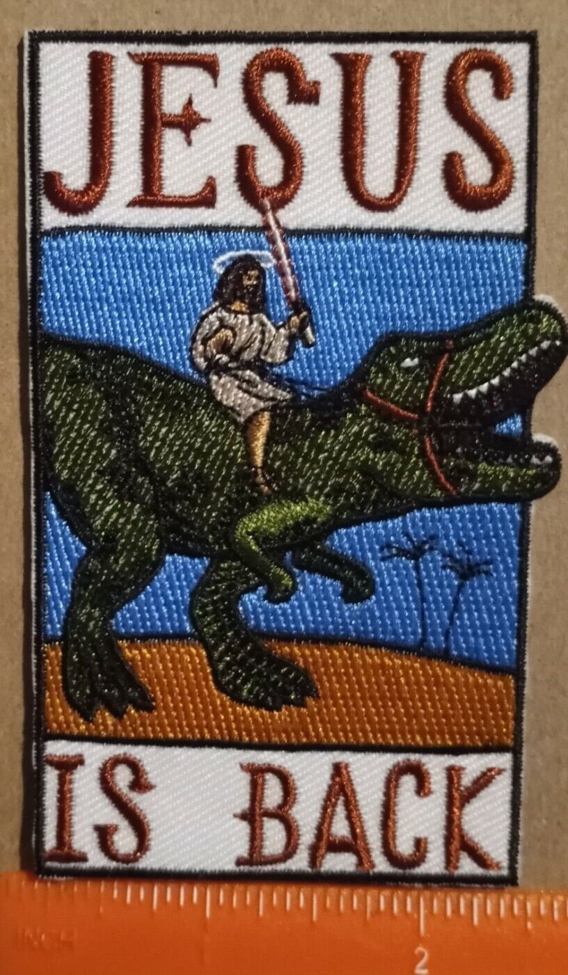 Jesus is Back embroidered Iron on patch