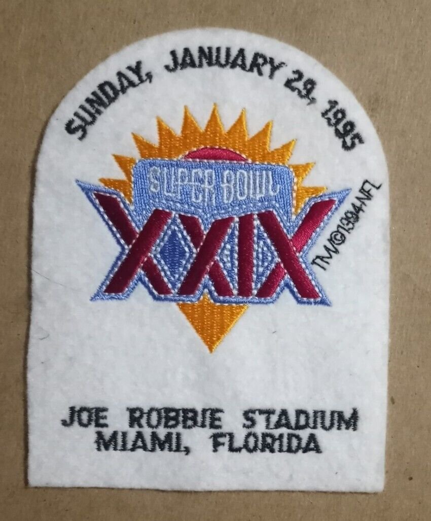 Joe Robbie Stadium - Miami Florida - Super Bowl XXIX - embroidered Iron ...
