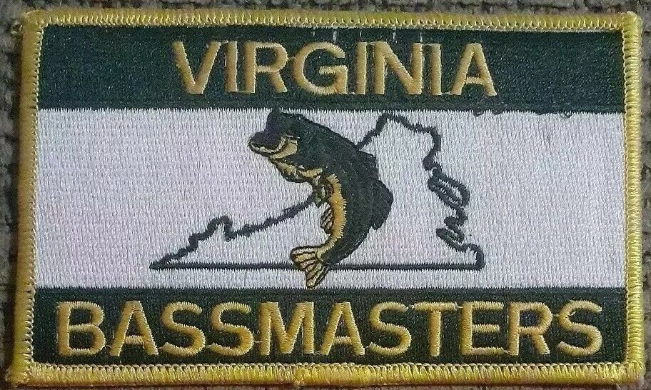 Virginia Bassmasters embroidered Iron on patch