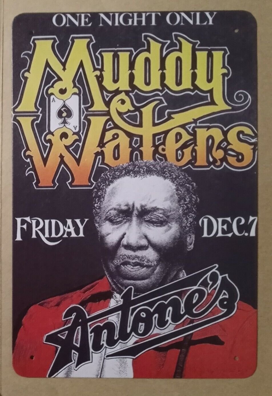 Muddy Waters - metal hanging wall sign