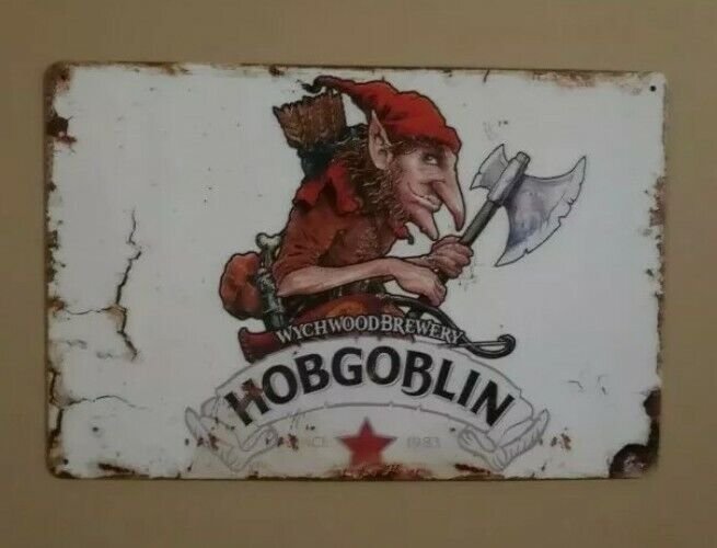 Hobgoblin - metal hanging wall sign