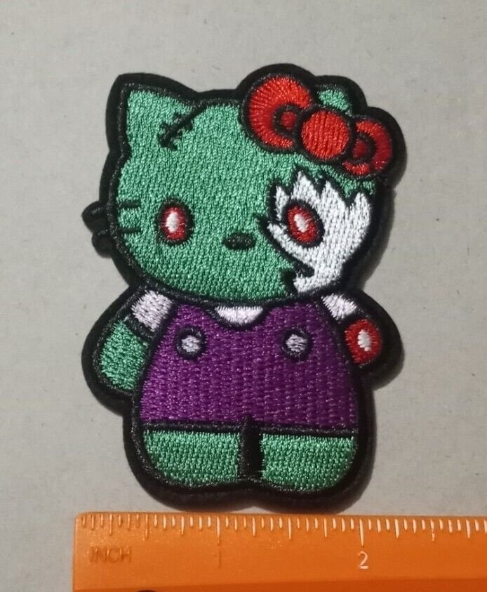 Hello Kitty - Zombie - embroidered Iron on patch