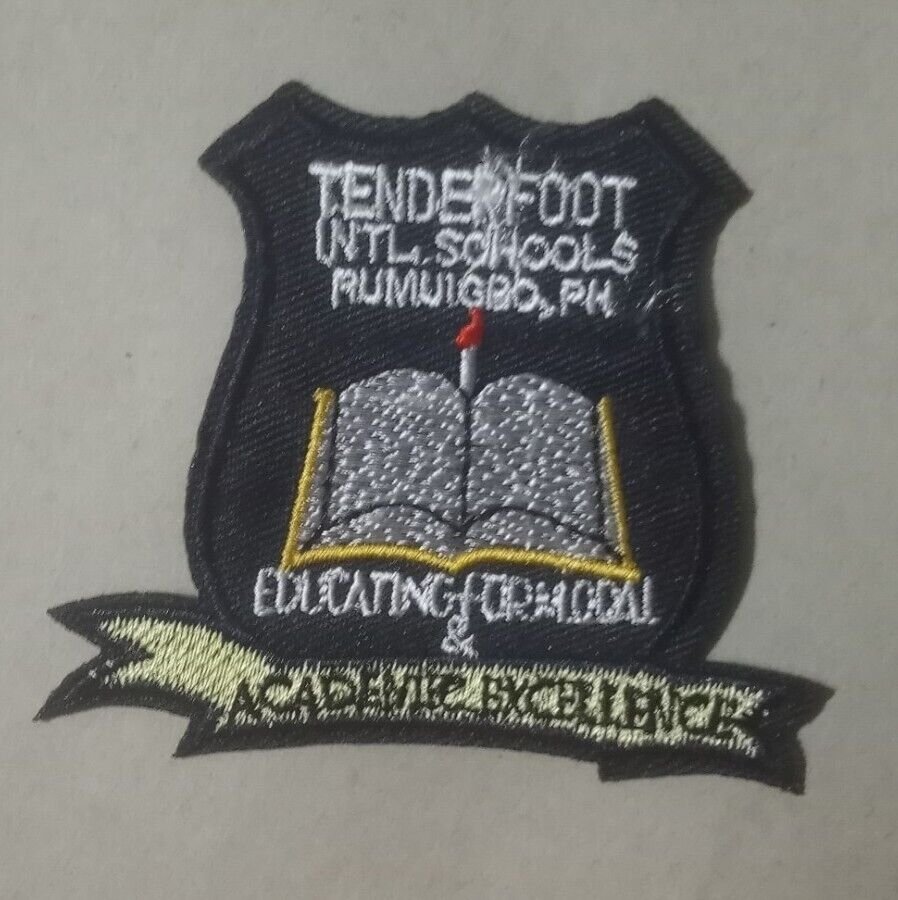 Tenderfoot International Schools embroidered Iron on patch