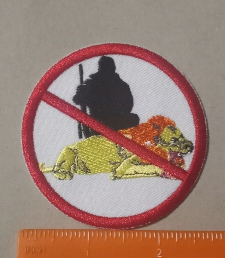 Hunting Prohibited embroidered Iron on patch