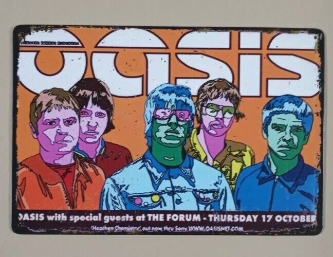 Oasis - metal hanging wall sign