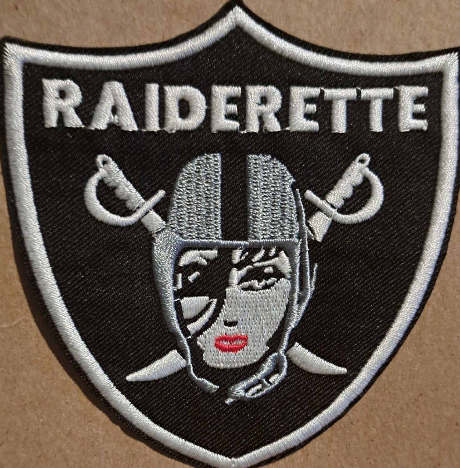 Raiderette embroidered Iron on patch