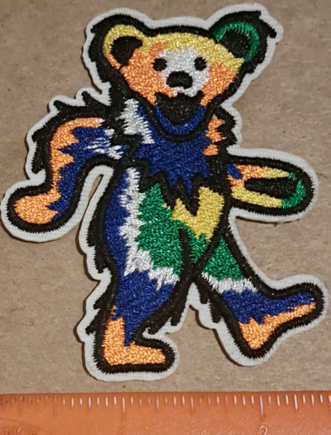 Grateful Dead Dancing Bear embroidered Iron on patch