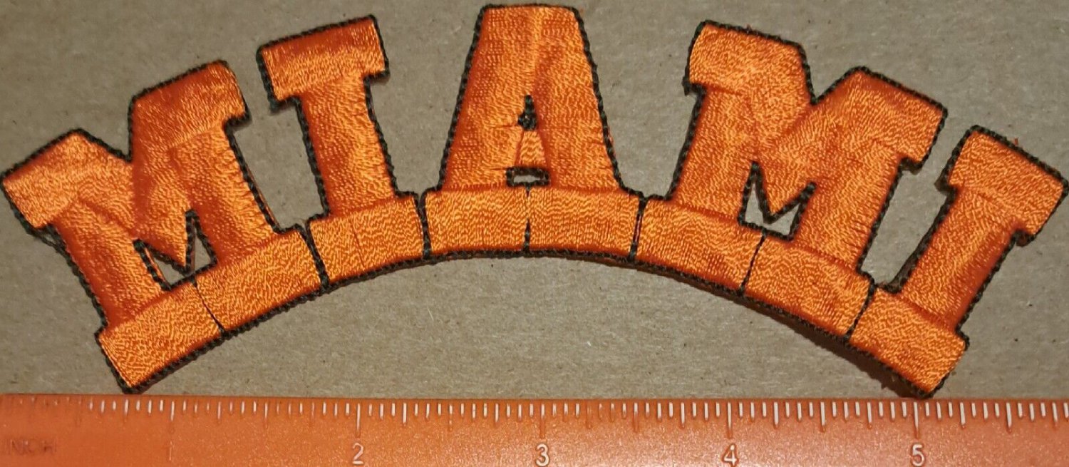 University of Miami 1980s embroidered Iron on patch
