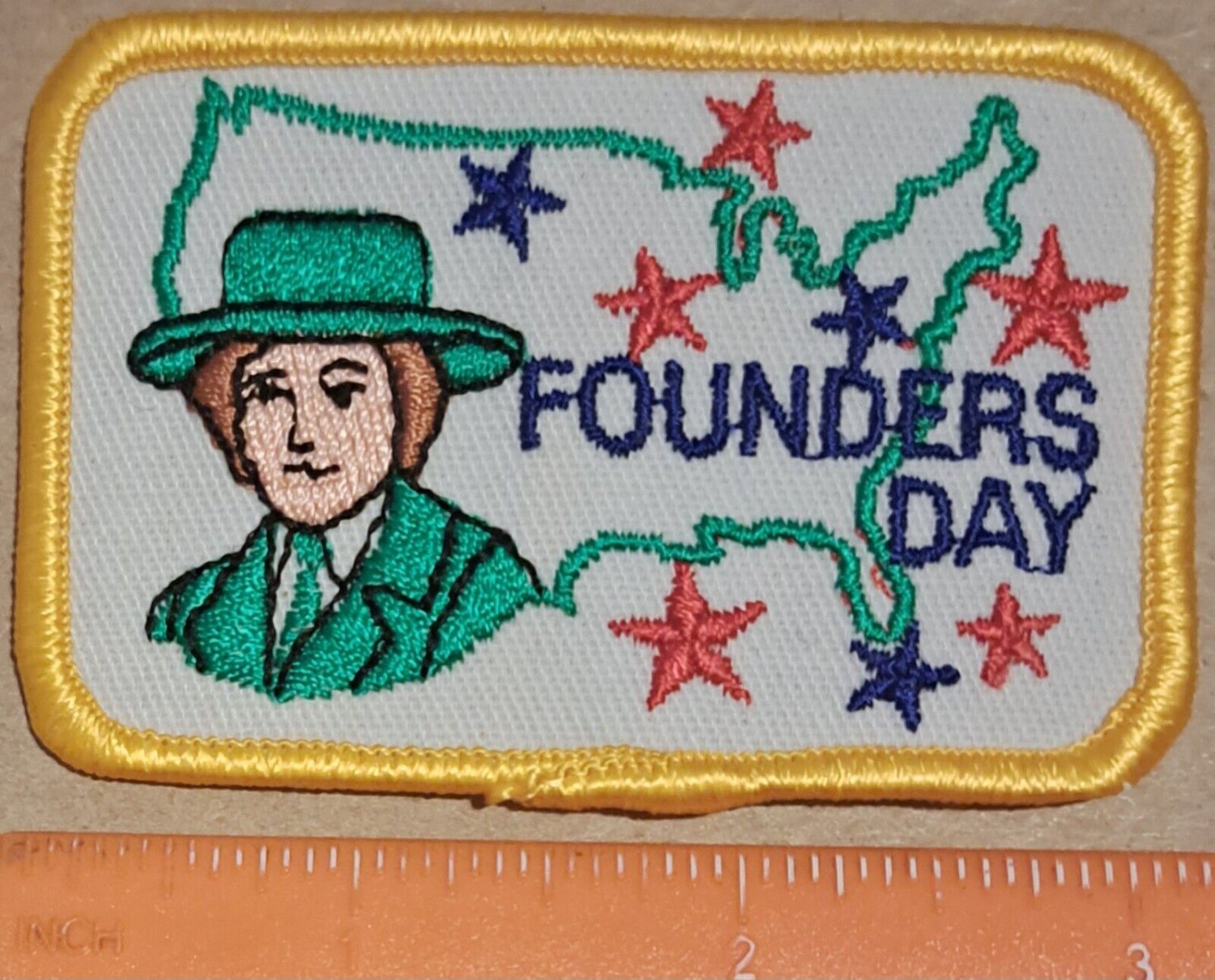 Founders Day embroidered Iron on patch