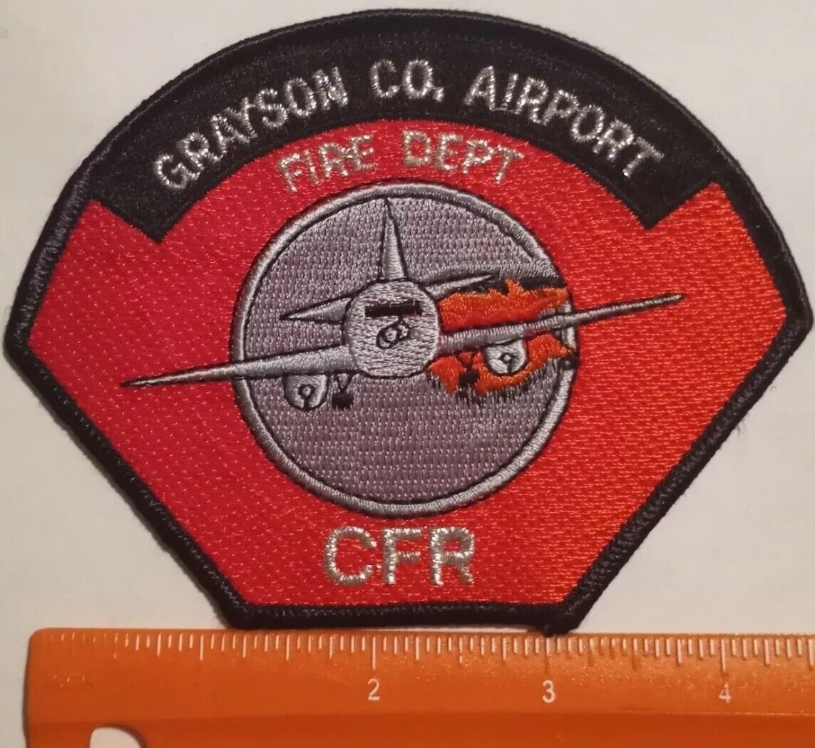 Grayson County Airport Fire Department Iron on patch