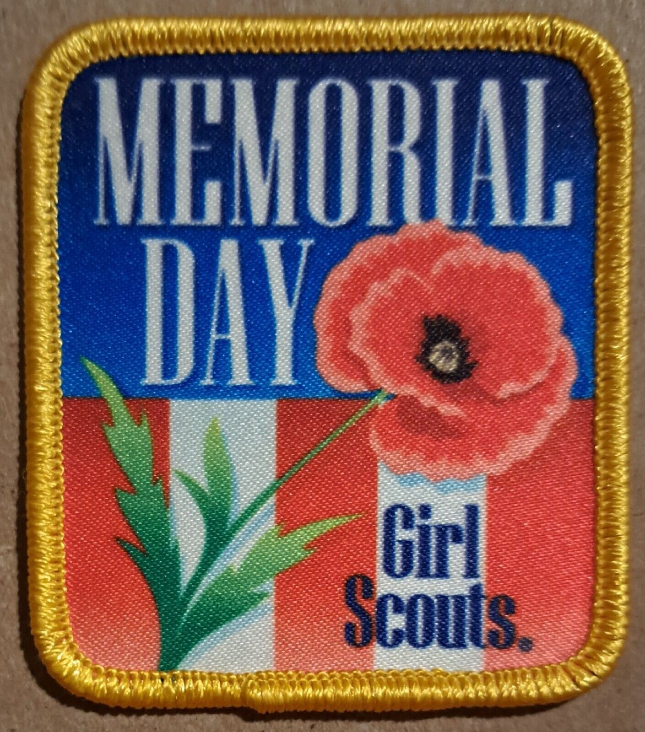 Memorial Day Girl Scouts - GSA activity fun patch