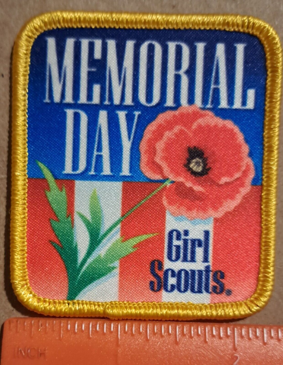 Memorial Day Girl Scouts - GSA activity fun patch