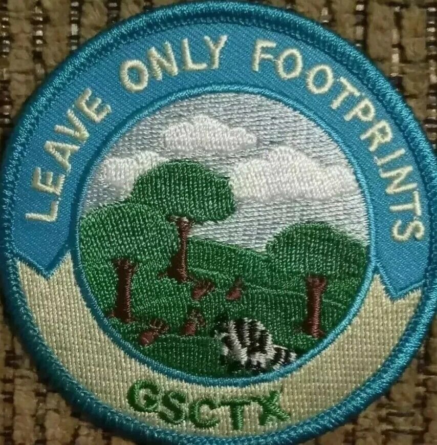 Leave Only Footprints - Girl Scouts of Central Texas - GSA patch