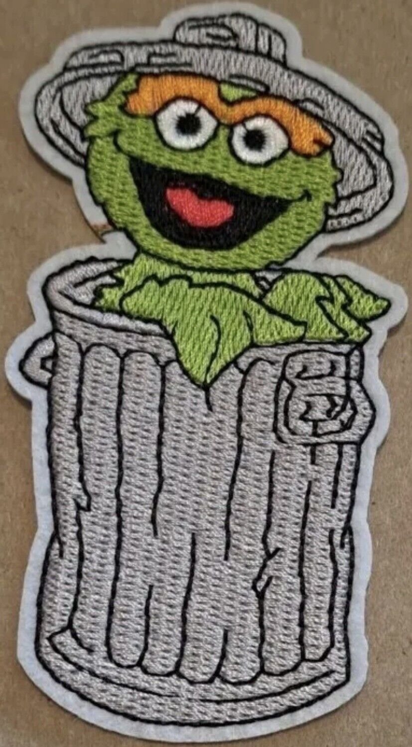 Sesame Street Oscar the Grouch embroidered Iron on patch
