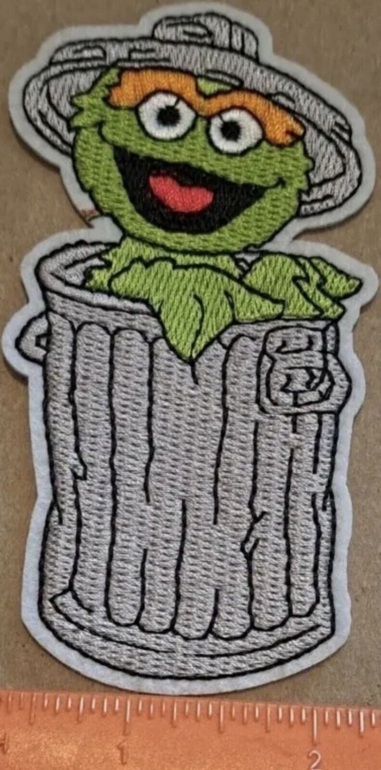 Sesame Street Oscar the Grouch embroidered Iron on patch